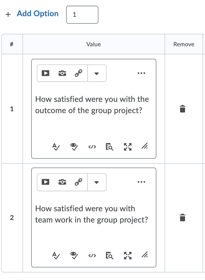 Create a Likert Scale Question in myCourses